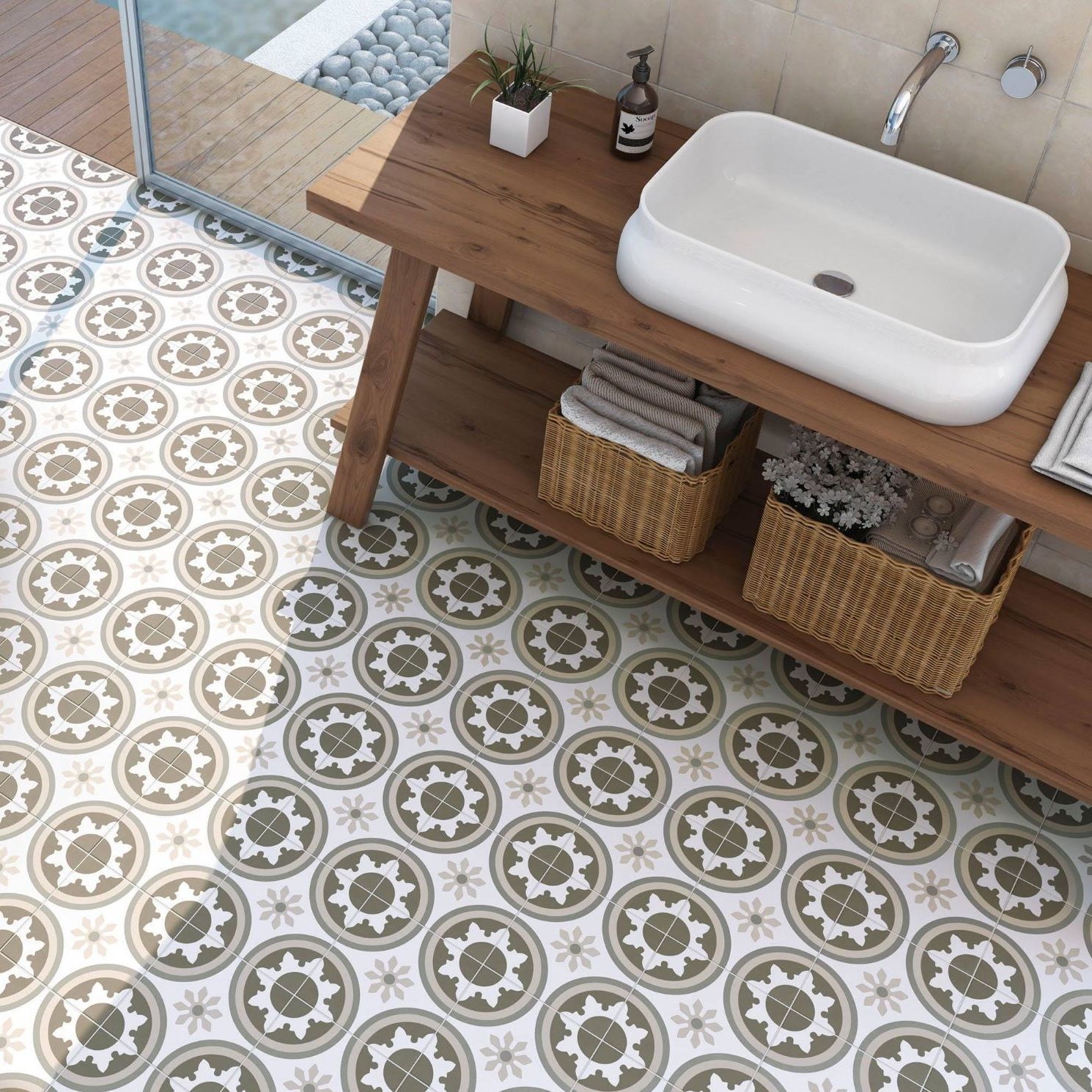 Porcelain tile - BASIL - MAYOLICA - matte / indoor / bathroom