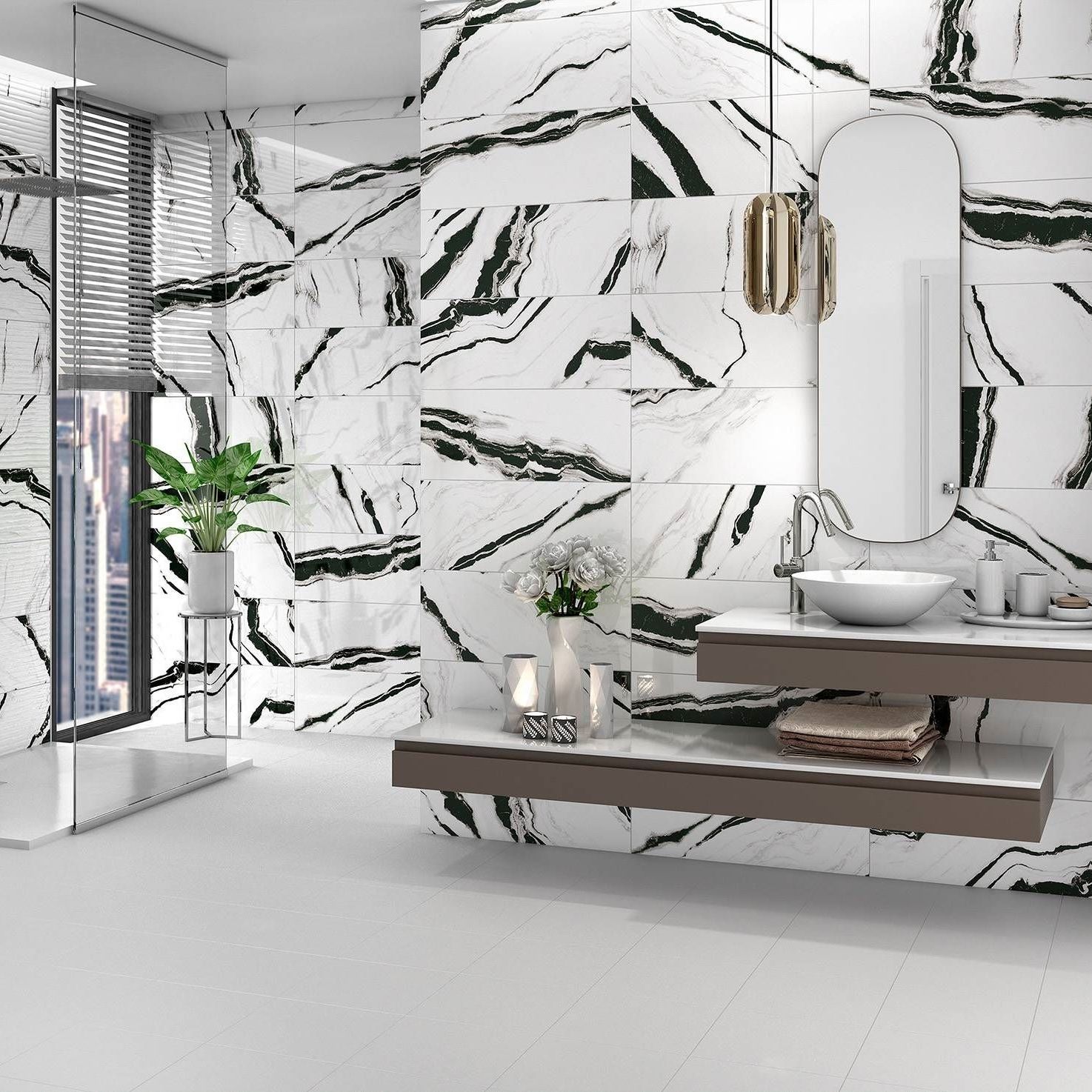 Ceramic tile - PANDA - MAYOLICA - high-gloss / indoor / bathroom