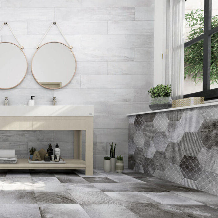 Indoor hexagonal tile - LONDON - CERLAT - bathroom / floor / wall