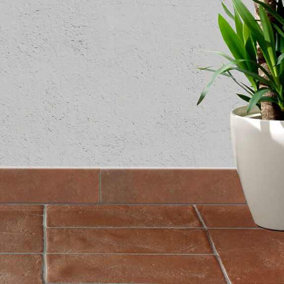 Red baseboard - BRETAGNA - KERADOM - porcelain stoneware / rectangular ...