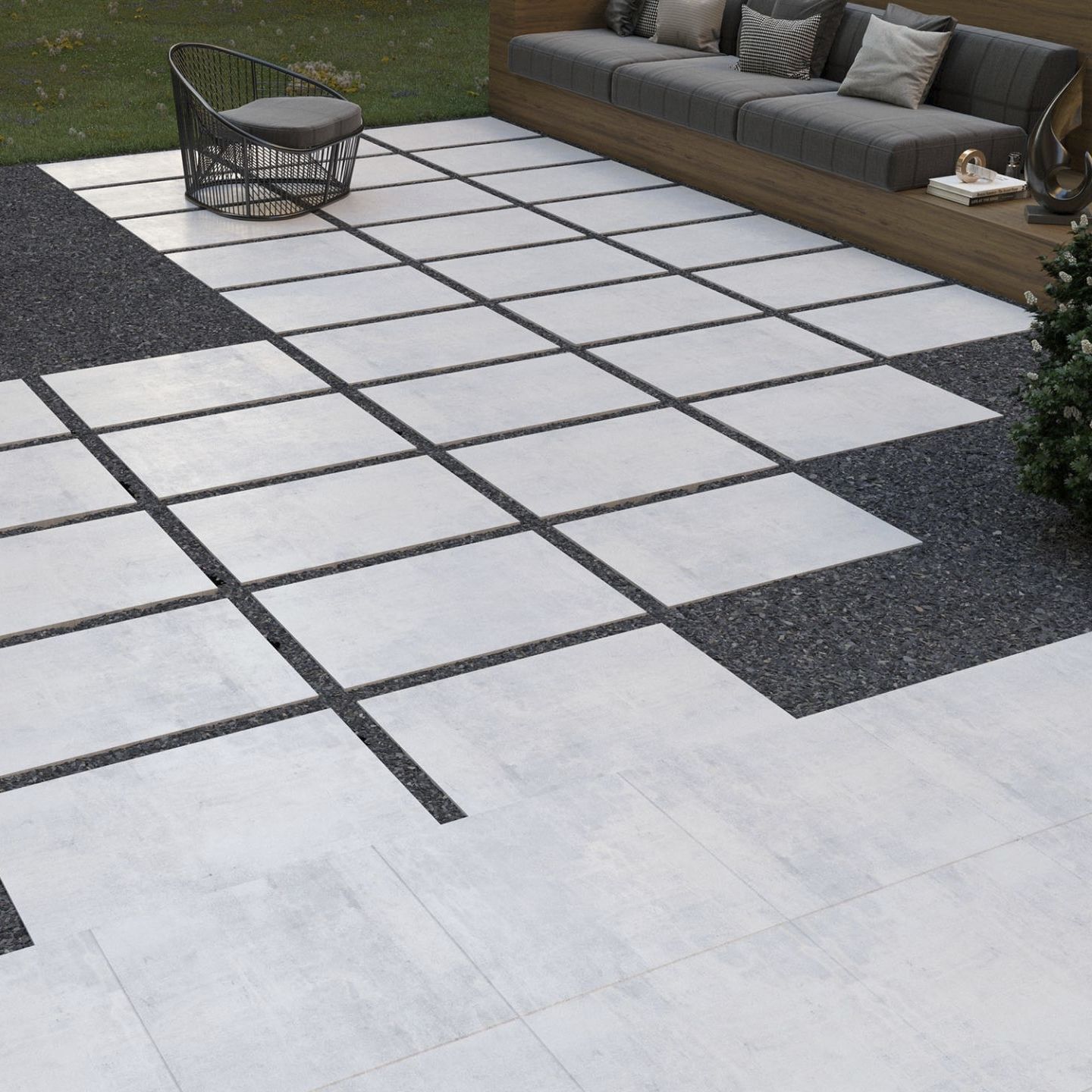 Porcelain stoneware paving slab - AGREGA # 2 - RINO SERAMIK PORSELEN - outdoor / for entryways ...