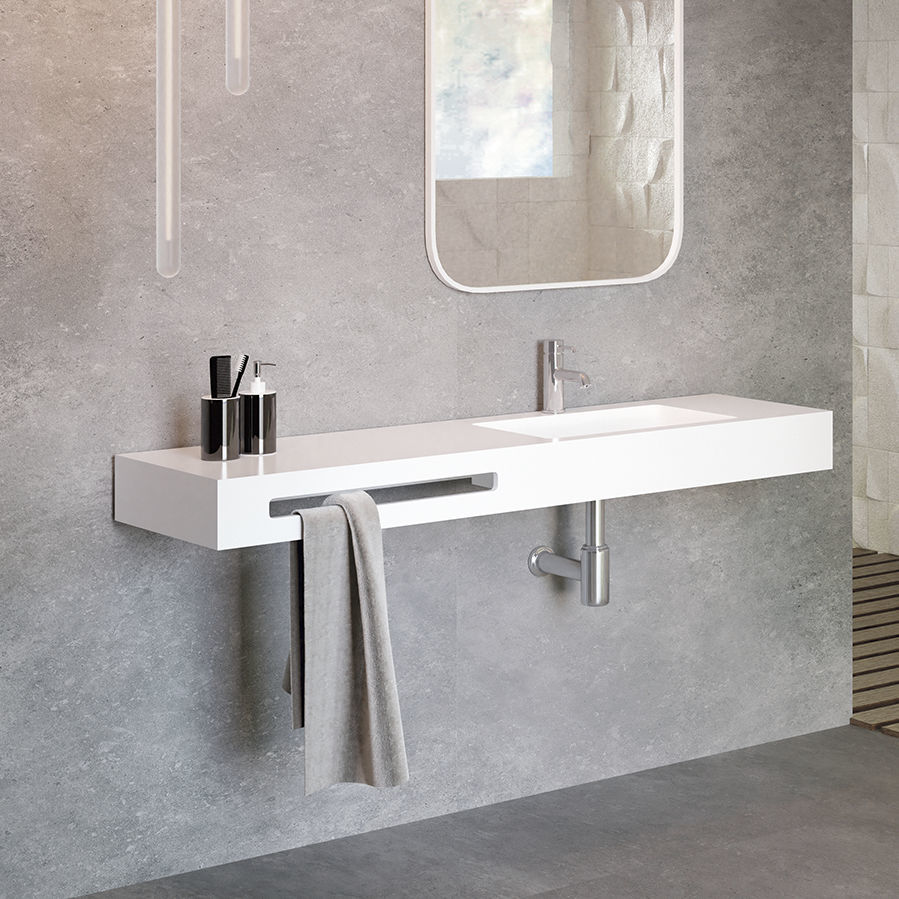 Integrated washbasin - AQUARIS SOFT - ZENON SMART SOLID SURFACE - Solid ...