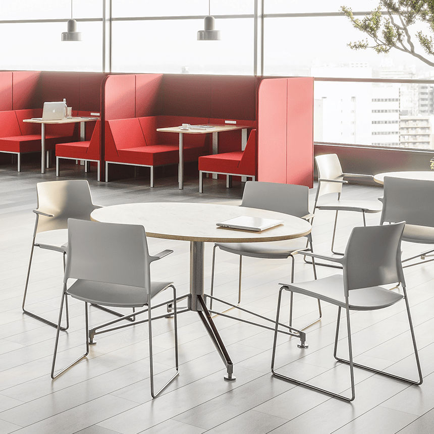 Contemporary visitor chair - Go - Cavaletti S/a - indoor / fabric / plastic