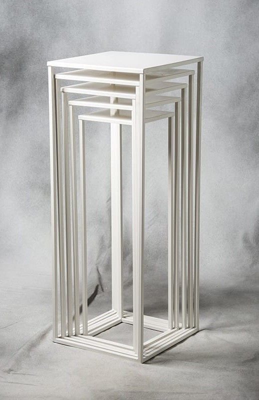 Contemporary pedestal - Penta - SAS Socles et Supports - steel / custom ...
