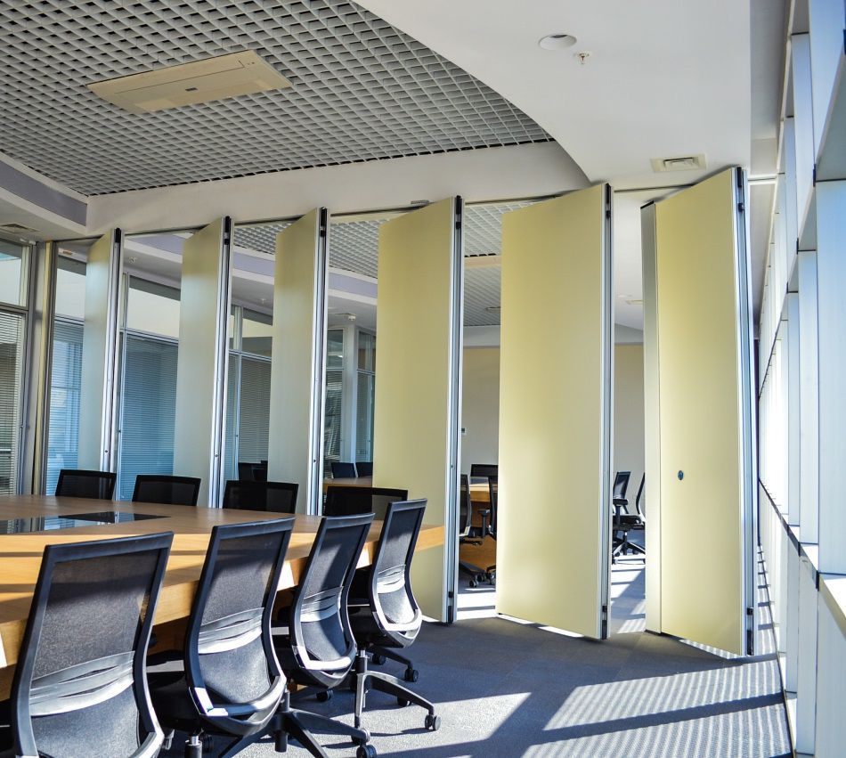 Sliding and stacking partition - ALNOWALL - ALN Office - Altinbölme ...