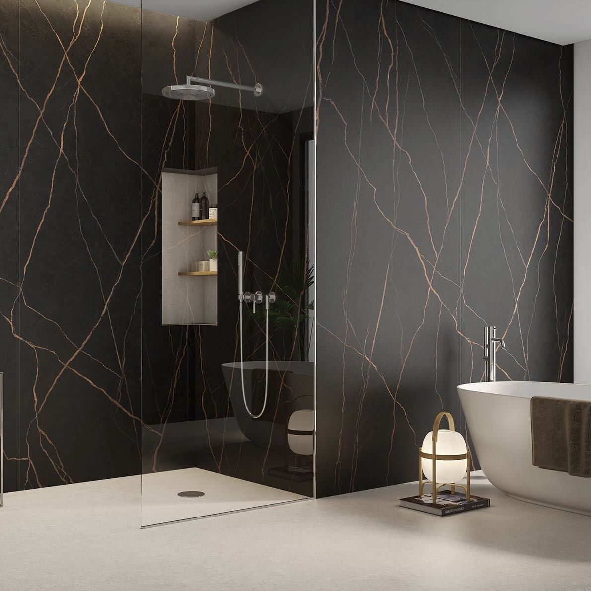 Porcelain stoneware stone slab - SAINT LAURENT - Arklam - cladding ...