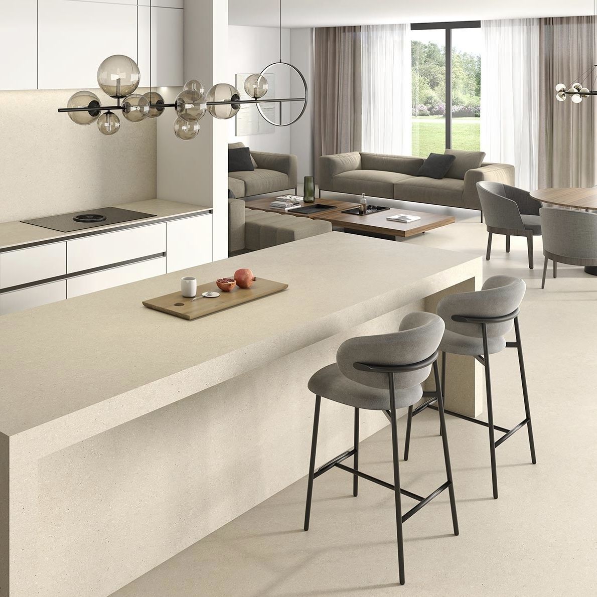 Porcelain stoneware stone slab - BATEIG VERONA - Arklam - for floor ...