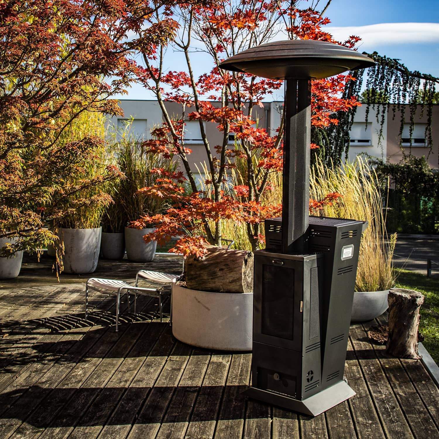 Pellet patio heater - HOT SPOT - Vulcano France - free-standing ...
