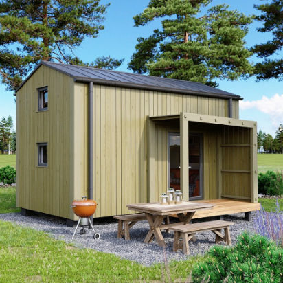 Prefab house - A-2 - Y-HOME - modular / contemporary / with terrace