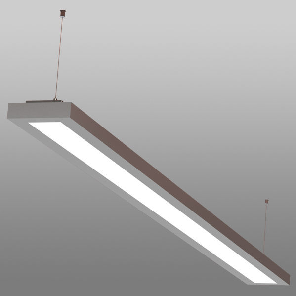 Hanging light fixture - pti-lighting - LED / linear / rectangular