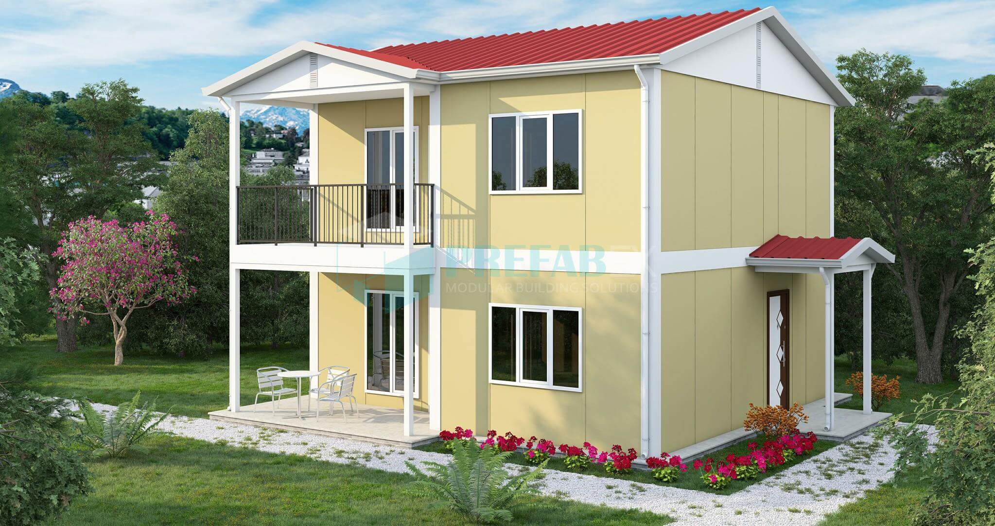 Prefab house - 113 - prefabex - modular / contemporary / two-story