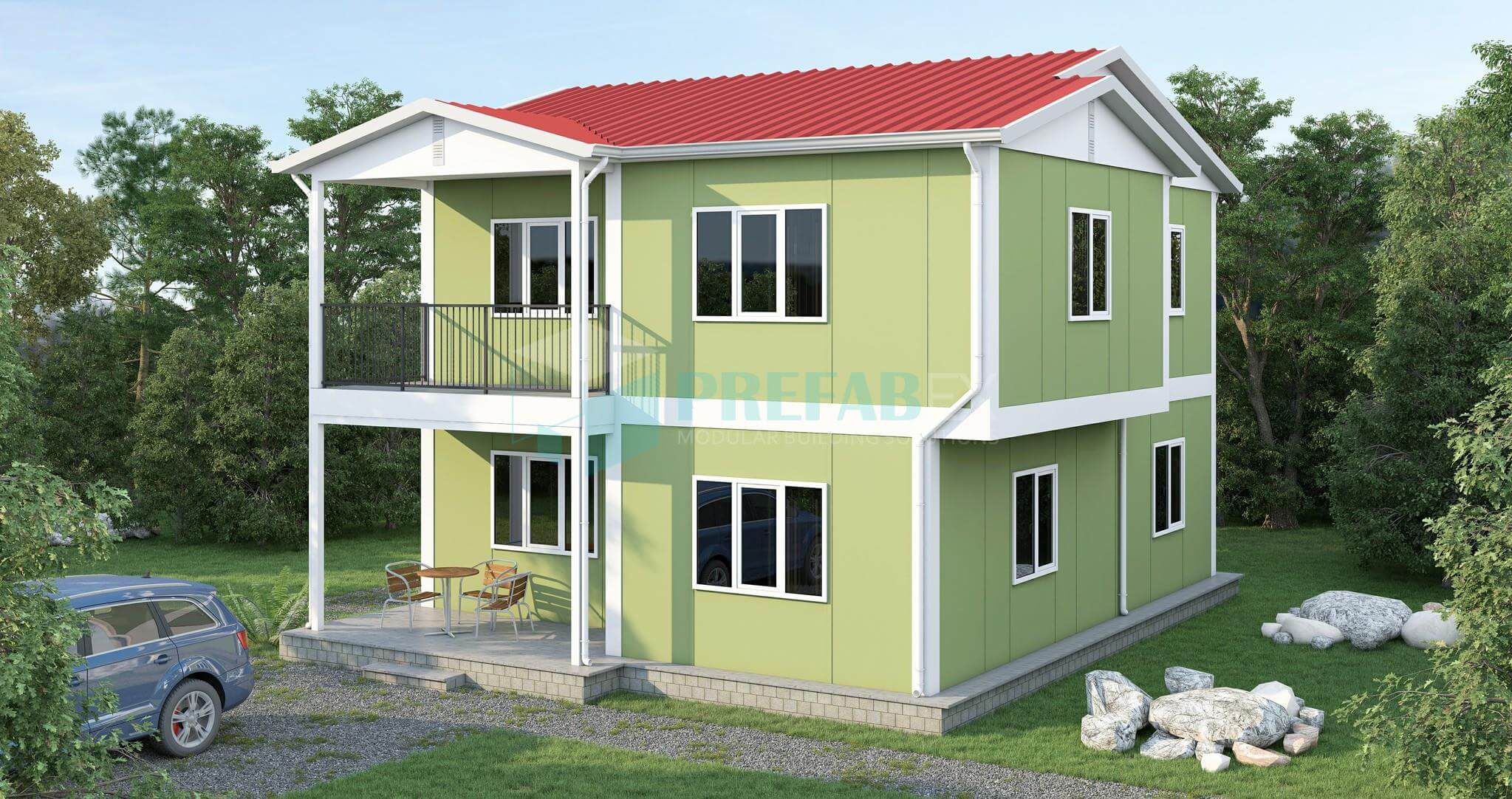 Prefab house - 150 - prefabex - modular / contemporary / two-story