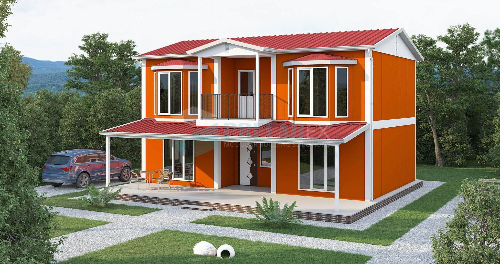 Prefab house - 169 - prefabex - modular / contemporary / two-story