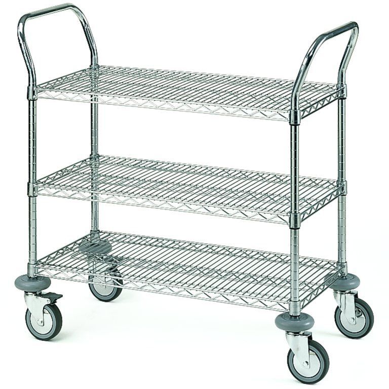 Commercial trolley - UC30406 - QUATRO S.R.L. - customizable / chrome steel