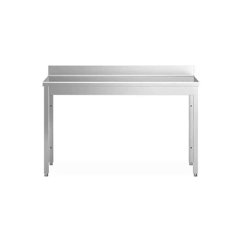 Contemporary work table - TULS - stainless steel / metal base / rectangular