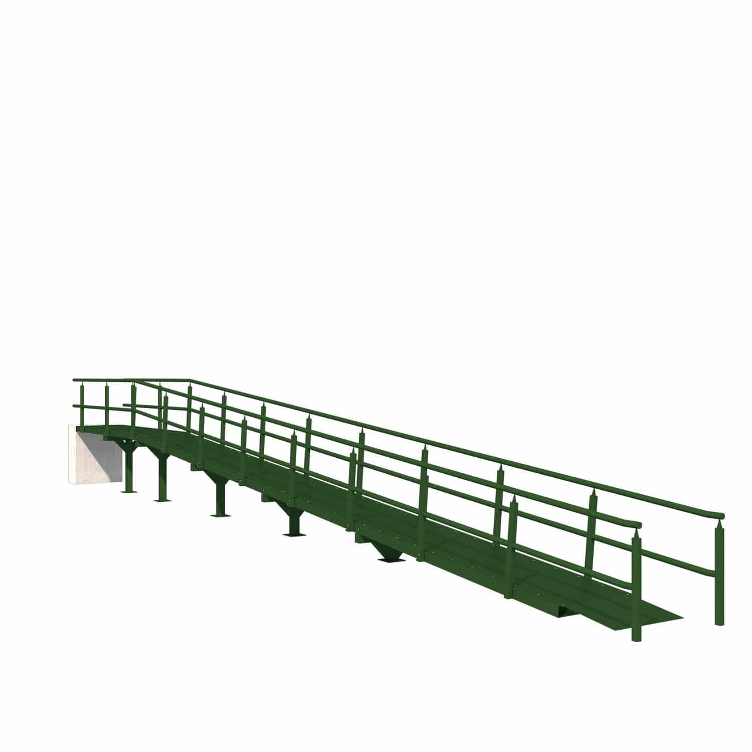 Galvanised steel access ramp - Insametal - threshold
