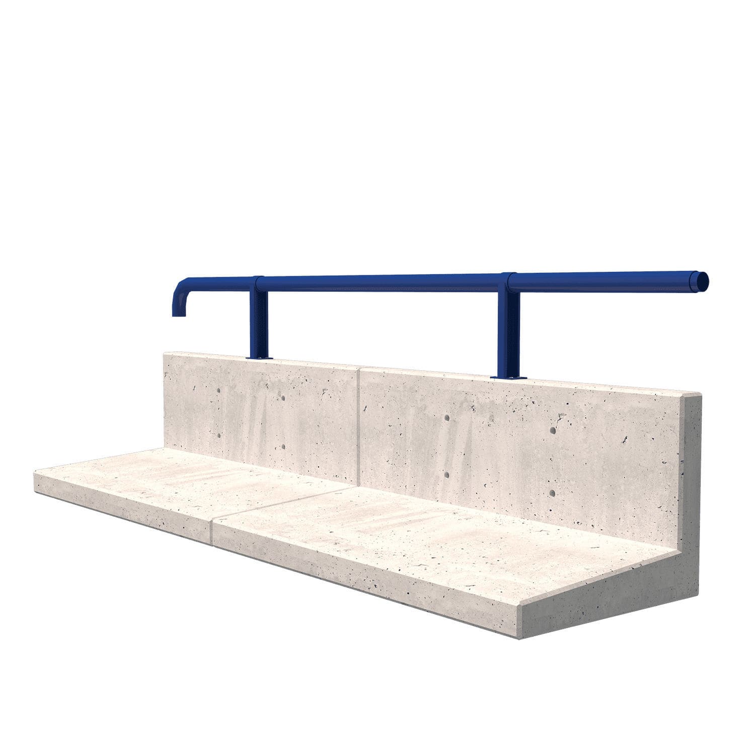 Concrete guard rail - INSA PR-3 - Insametal - galvanised steel / road