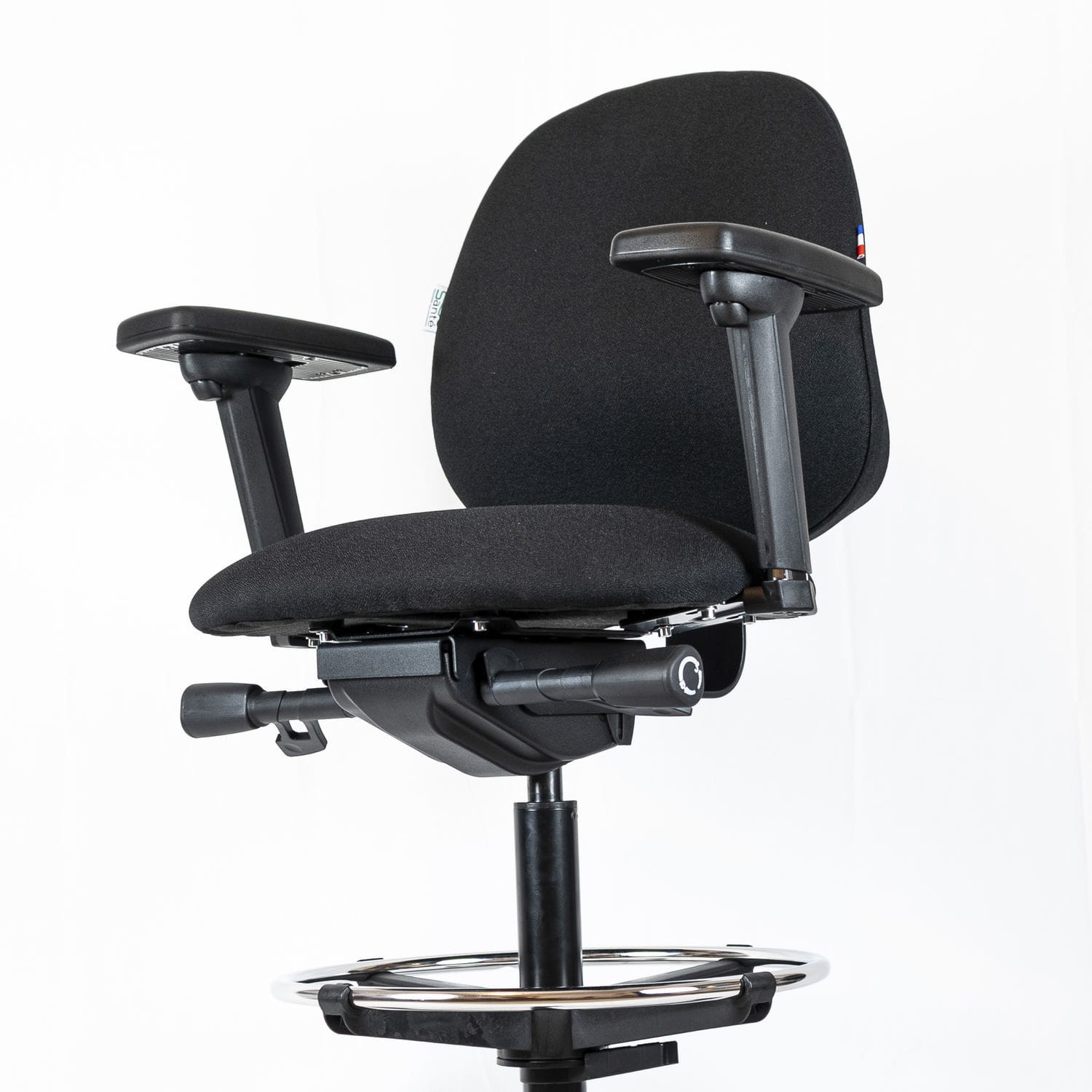 Fabric task chair - COMPACT - ERGOSANTÉ OUEST - metal / star base / shop