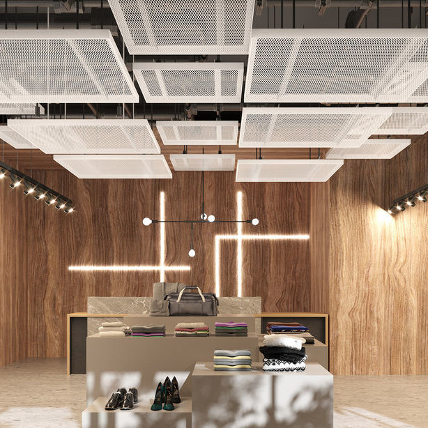 Fabric suspended ceiling - MESH Sonic MT - Knauf Ceiling Solutions ...