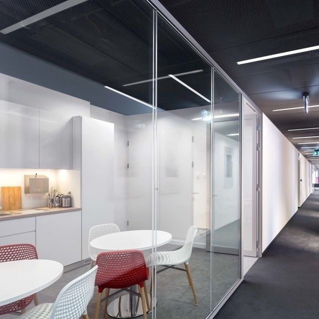 Fabric suspended ceiling - Armstrong MESH F-Clip - Knauf Ceiling ...