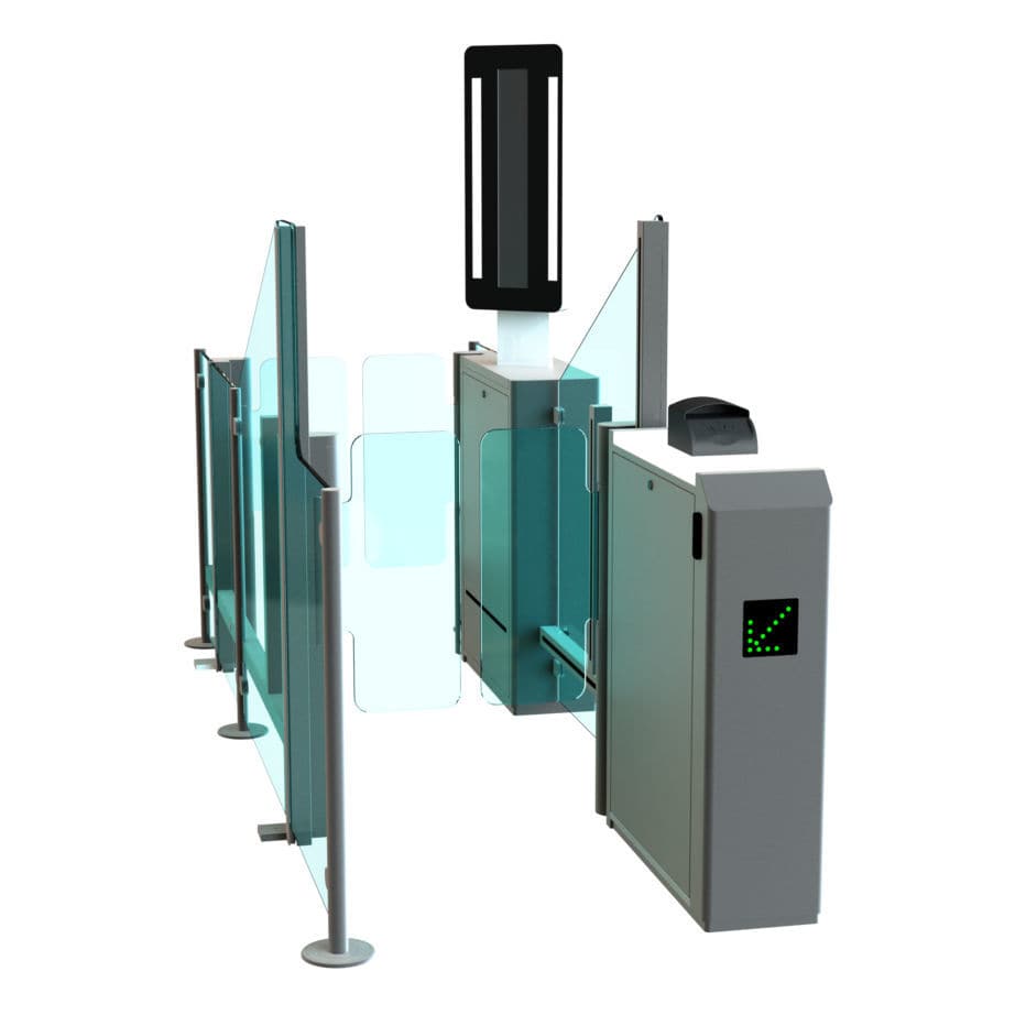 Access control speed gate - ABC GATE - Saima Sicurezza SpA - glass / steel