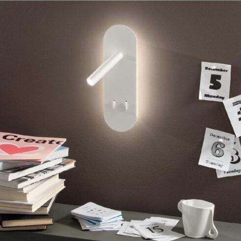 Contemporary wall light - PLATE - Ondaluce - indoor / metal / cylindrical