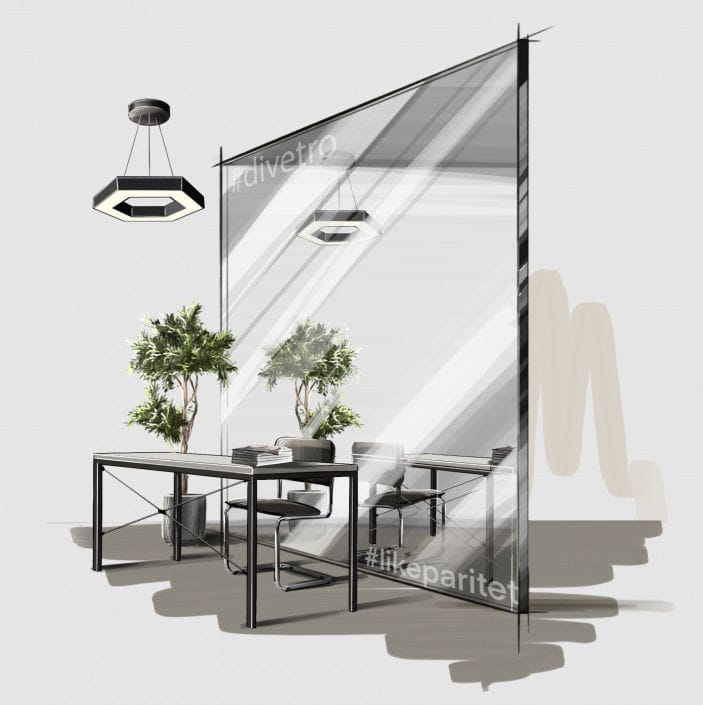 Mirror glass panel - PARITET LLC - safety / insulating / for interior