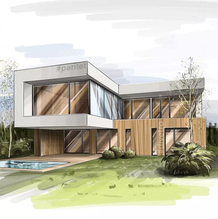 Glass wall - PANORAMA - PARITET LLC