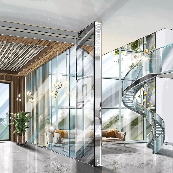 Glass column - PARITET LLC - decorative