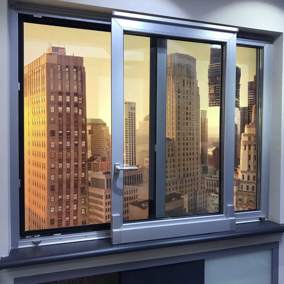 Metal window - PANORAMA - PARITET LLC - sliding / double leaf / 1 leaf