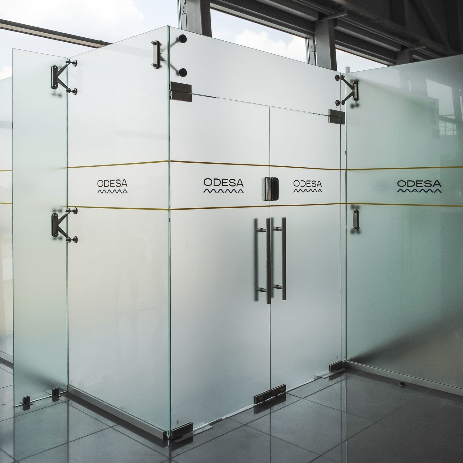Fixed partition - PARITET LLC - glass / commercial / for industrial use