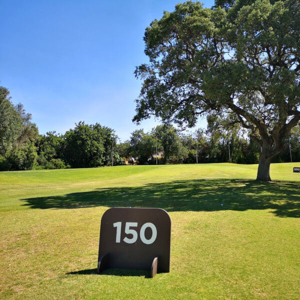 Floor-mounted signboard - DRIVING RANGE - Floema - recycled plastic ...