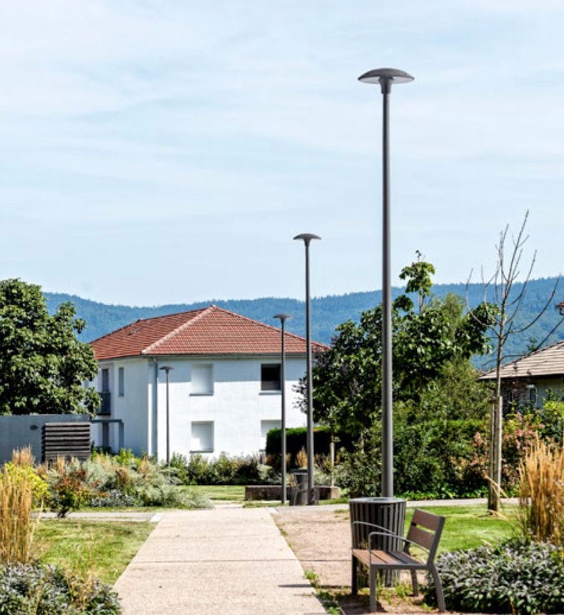 Cast aluminum lamp post - AXESS - ECLATEC International - urban ...