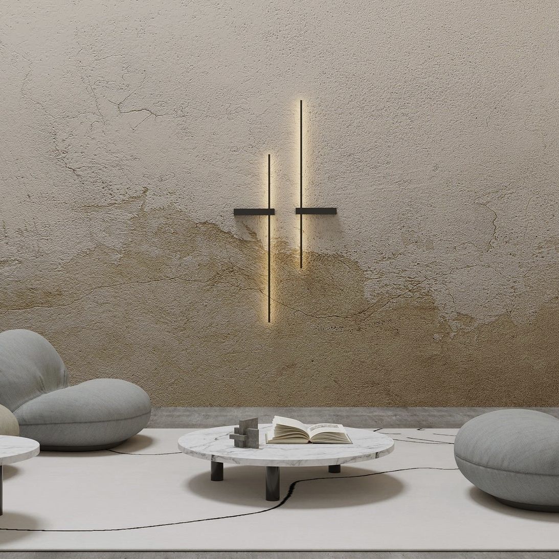 Contemporary wall light - RUT - Robin Lamps - indoor / aluminum / iron