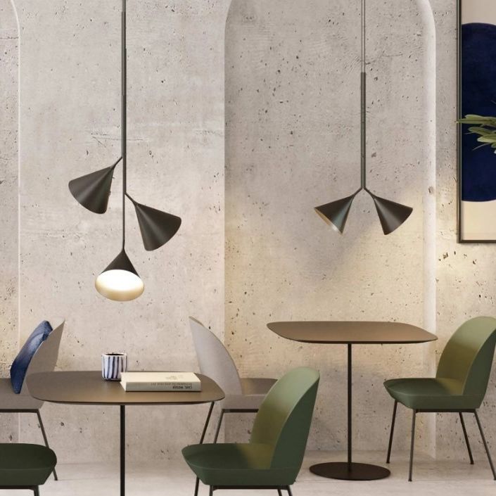 Pendant lamp - RUBI - Robin Lamps - iron / glass / contemporary