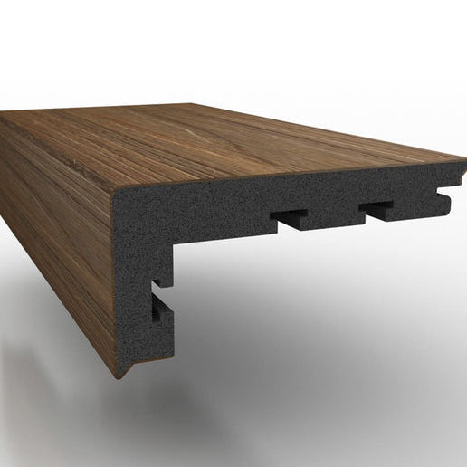 WPC decking board - CUBE - Exterpark - brown / clip-on / wood look