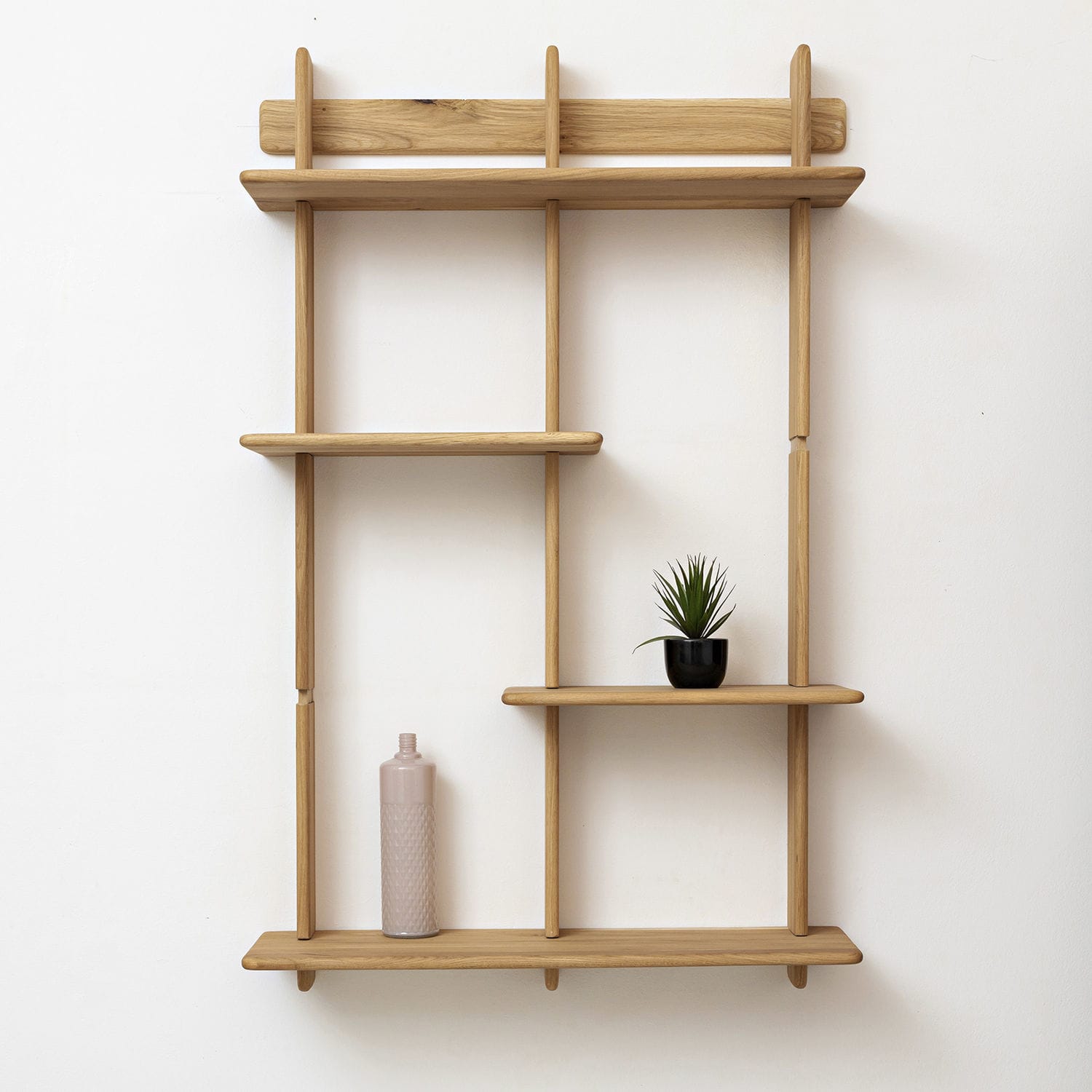 Wall-mounted shelf - B - Pommier Furniture - Scandinavian design / oak ...