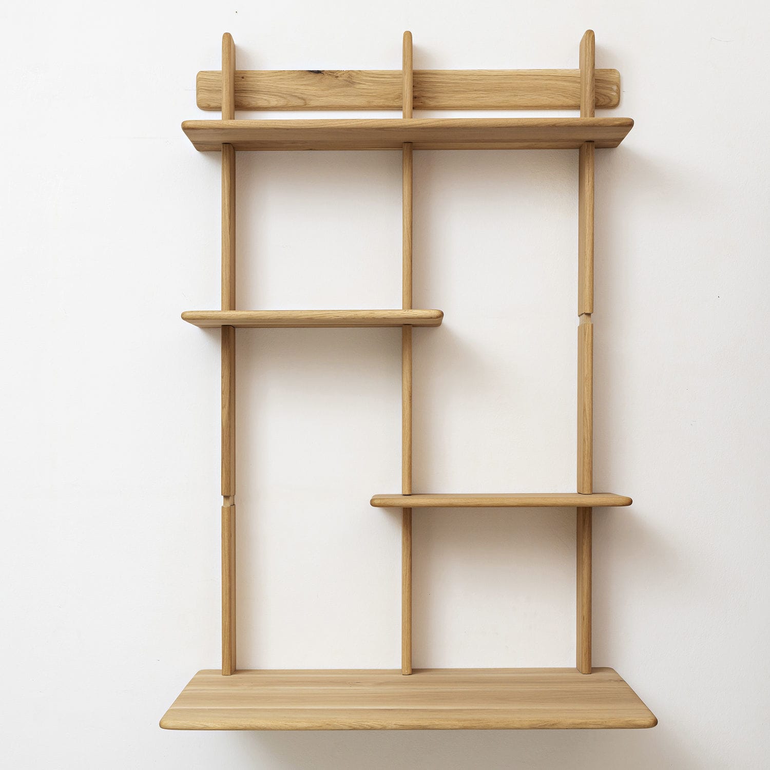 Wall-mounted shelf - B - Pommier Furniture - Scandinavian design / oak ...