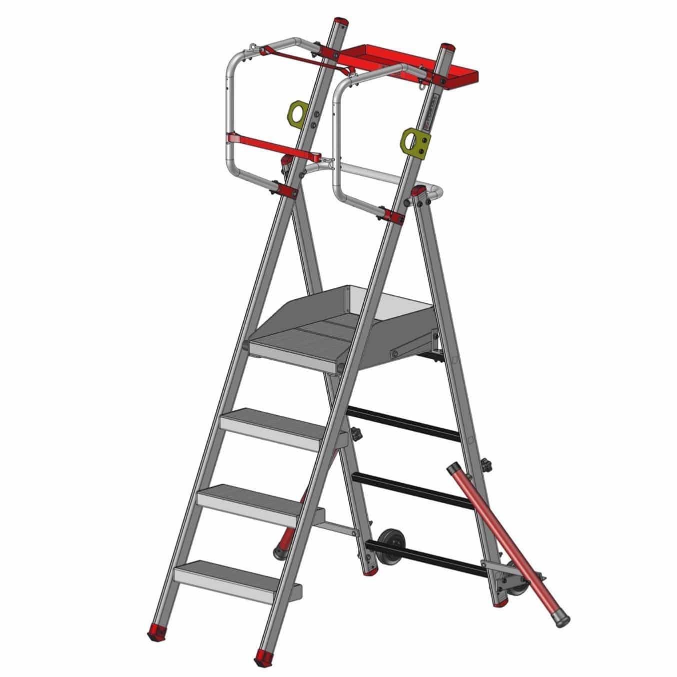Commercial step ladder - F09018 series - FORTAL - contemporary / for ...