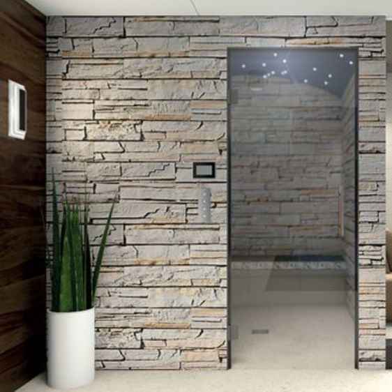 Aluminum door frame - MODUL-ROOM-DOOR - LUX ELEMENTS - stainless steel