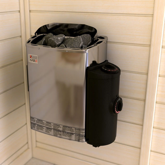 Electric sauna heater - MINI - Sawo - 0 - 5 kW / wall-mounted / metal
