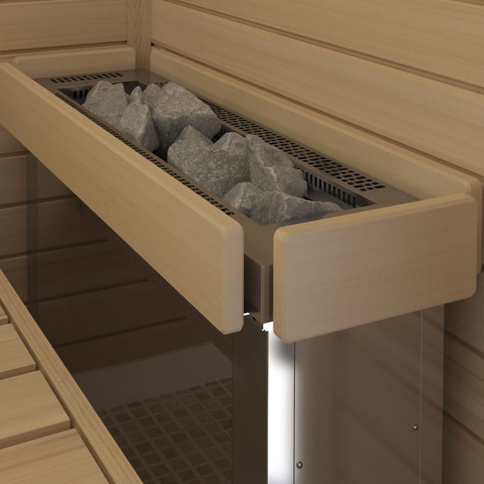 Electric sauna heater - HELIUS - Sawo - 0 - 5 kW / 5 kW...10 kW / wall ...