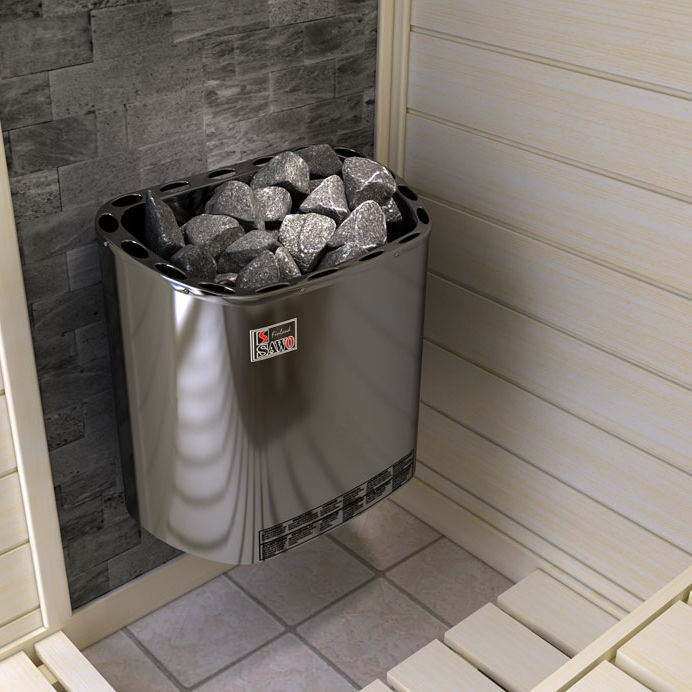 Electric sauna heater - SCANDIA - Sawo - 0 - 5 kW / 5 kW...10 kW / wall ...