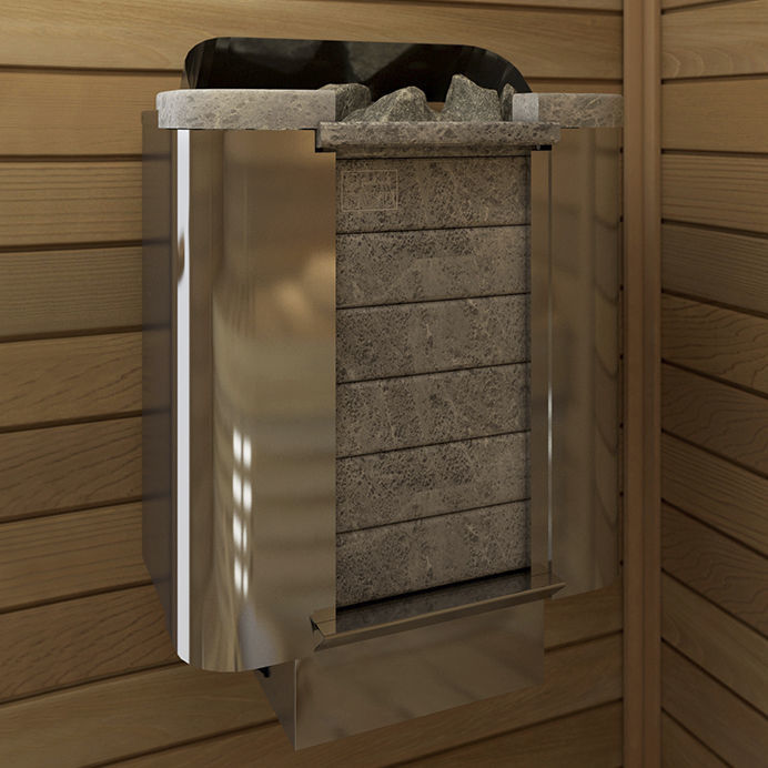 Electric sauna heater - CUMULUS - Sawo - 0 - 5 kW / 5 kW...10 kW / wall ...