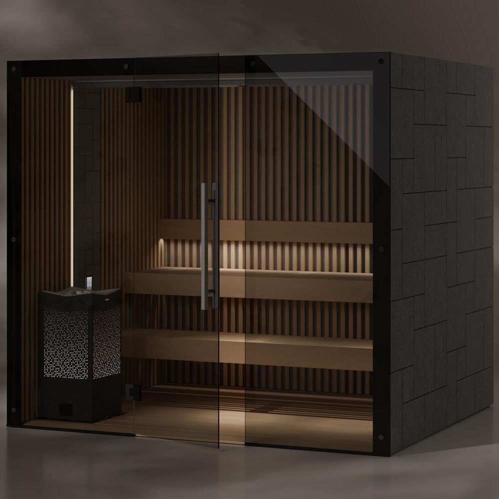 Home sauna - REFLECTION RIB - Tylö - commercial / wooden / glass