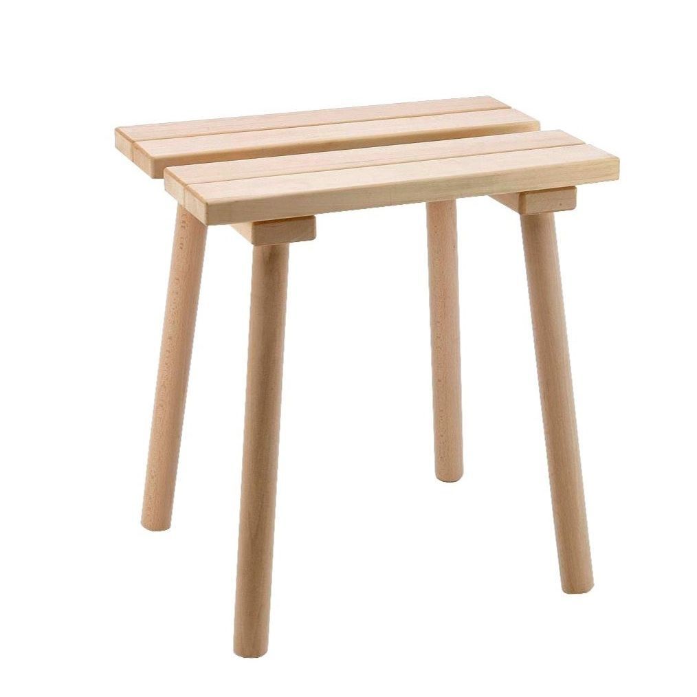 Contemporary stool - 87801 - Eliga - wooden / wooden base / square