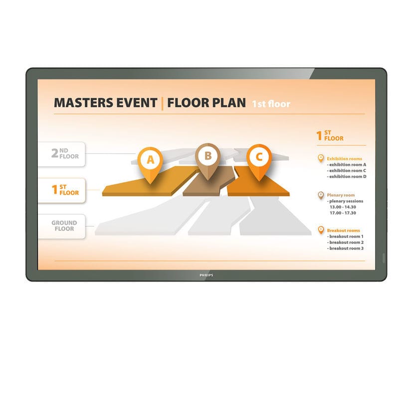 Conference table touch screen - 32BDL3651T/00 - PPDS - wall-mounted ...