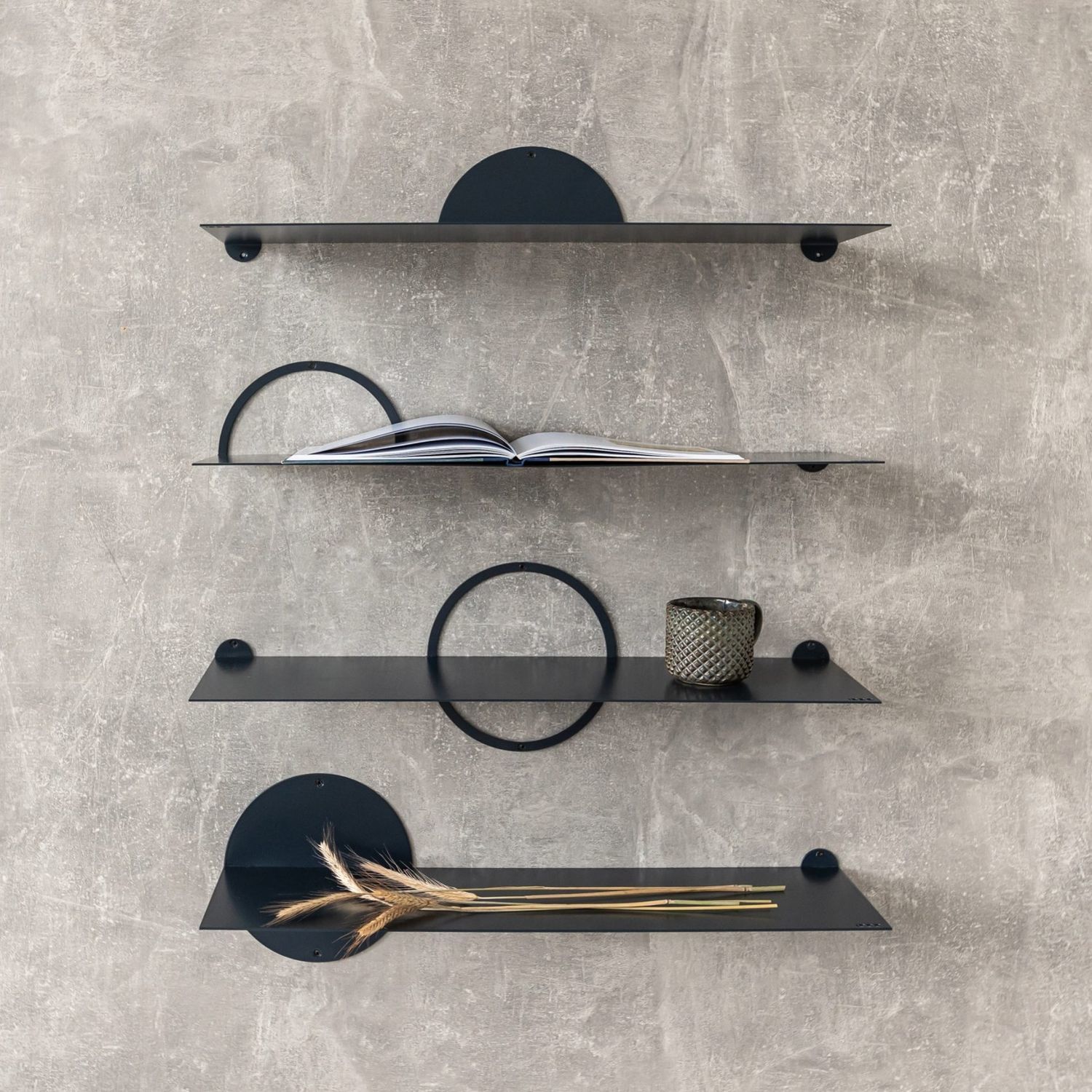Wall-mounted shelf - DELTA MOON - IDDO - contemporary / sheet steel ...