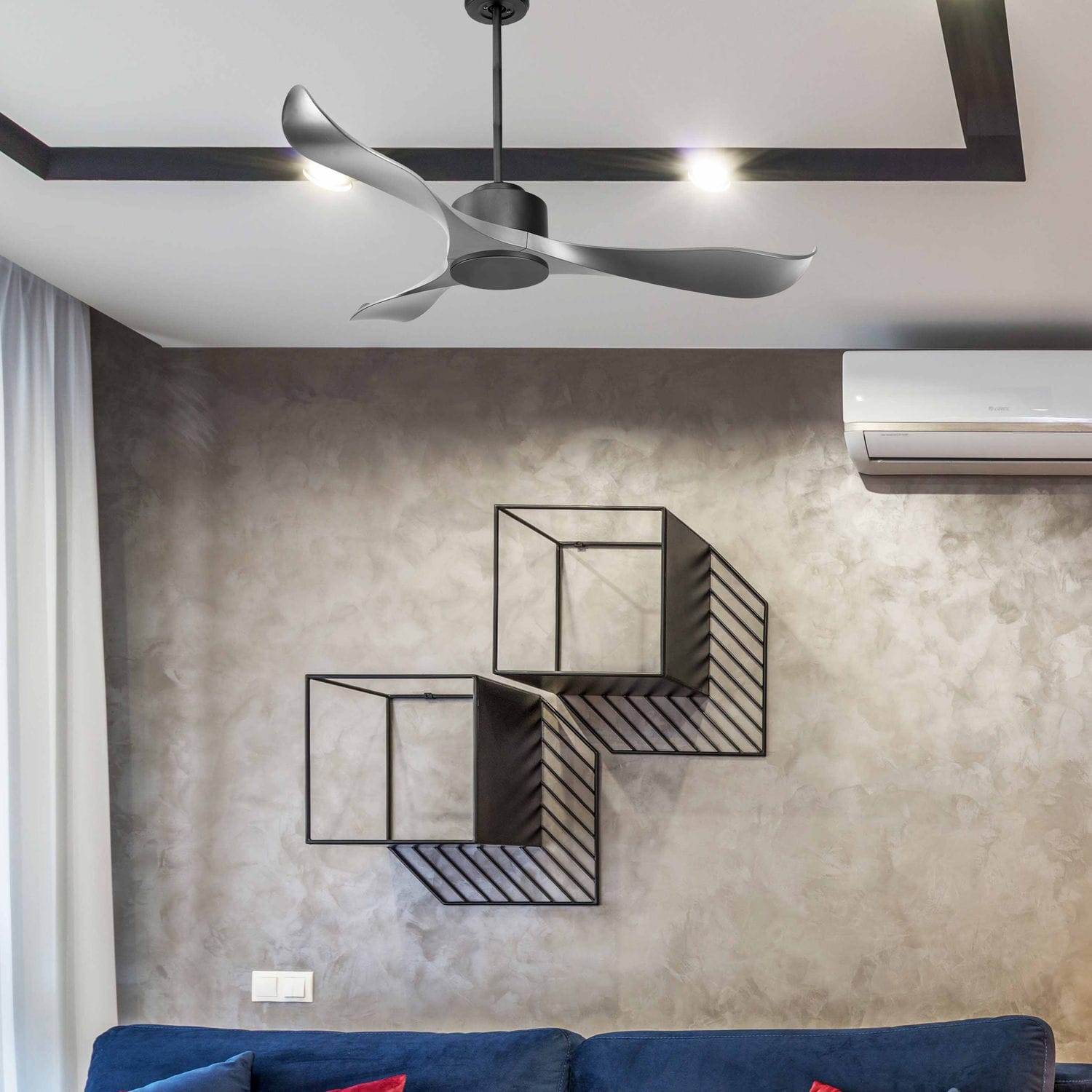 Ceiling-mounted fan - DC1_P2Gr - KLASSFAN - residential / indoor / ABS