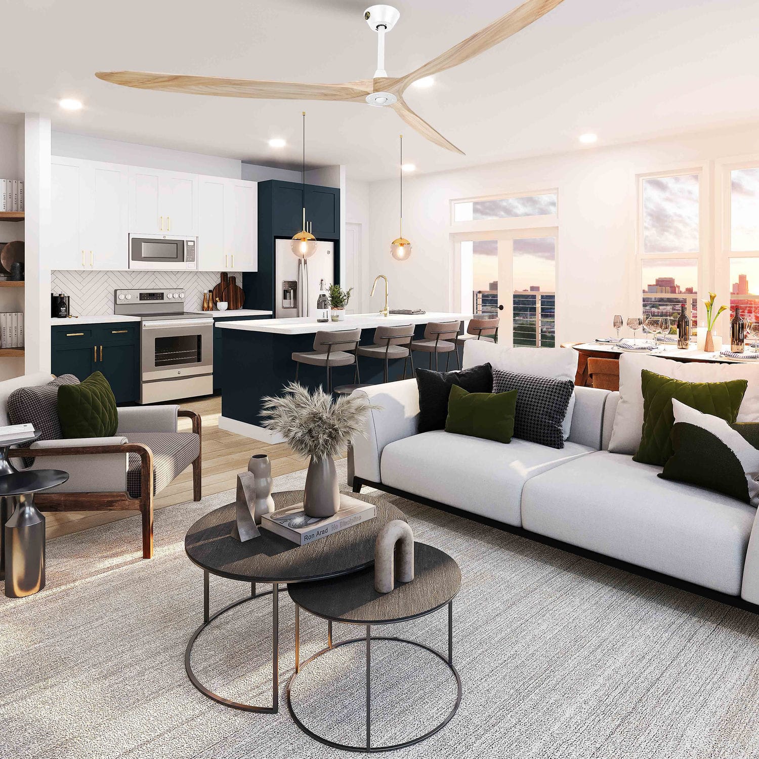 Residential ceiling fan - DC4_P7SW223 - KLASSFAN - indoor / ABS / WiFi
